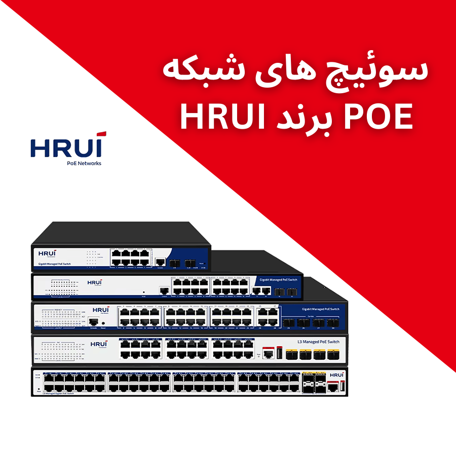 سوئیج شبکه hrui | سوئیچ poe برند hrui با گارانتی و قیمت ویژه - دوربین داهوا